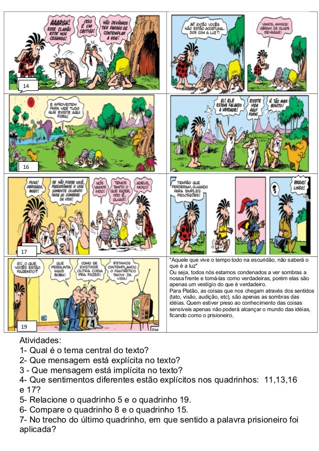 Quadrinhos Alegoria Da Caverna 1