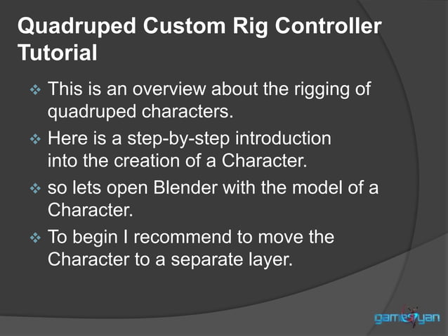 Character Rigging Animation Tutorial with Custom Rigg Controller | PPT