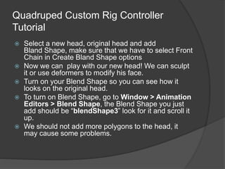 Character Rigging Animation Tutorial with Custom Rigg Controller | PPTX