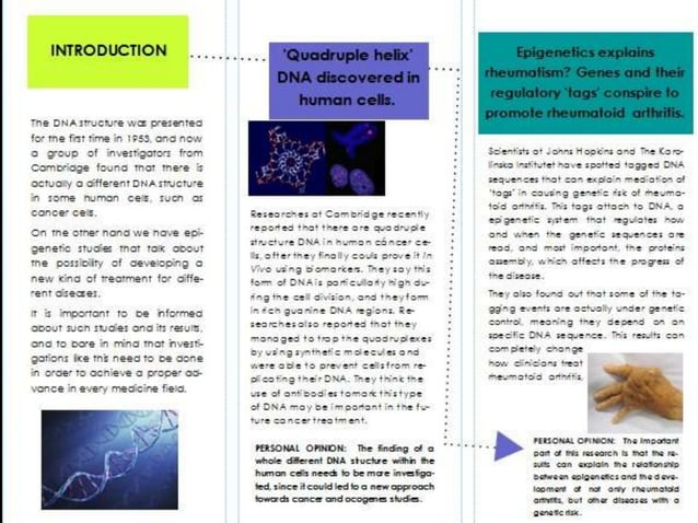 Quadruple helix dna and epigenetics in rheumatism genes | PPTX