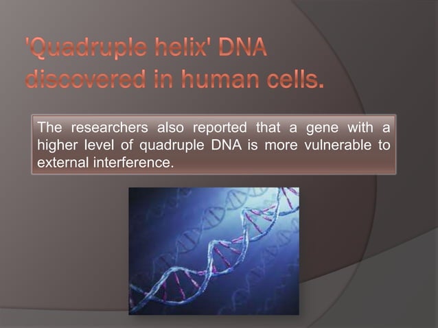 Quadruple helix dna and epigenetics in rheumatism genes | PPTX
