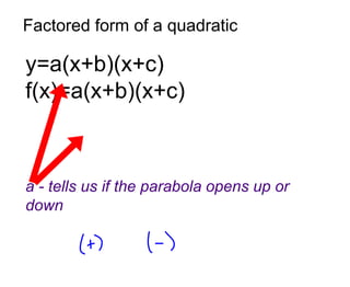 Quads factored form updated with answers | PPT