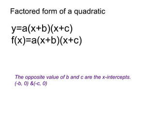 Quads factored form updated with answers | PPT