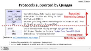 Quagga Overview as of 2015/10/17 | PPT