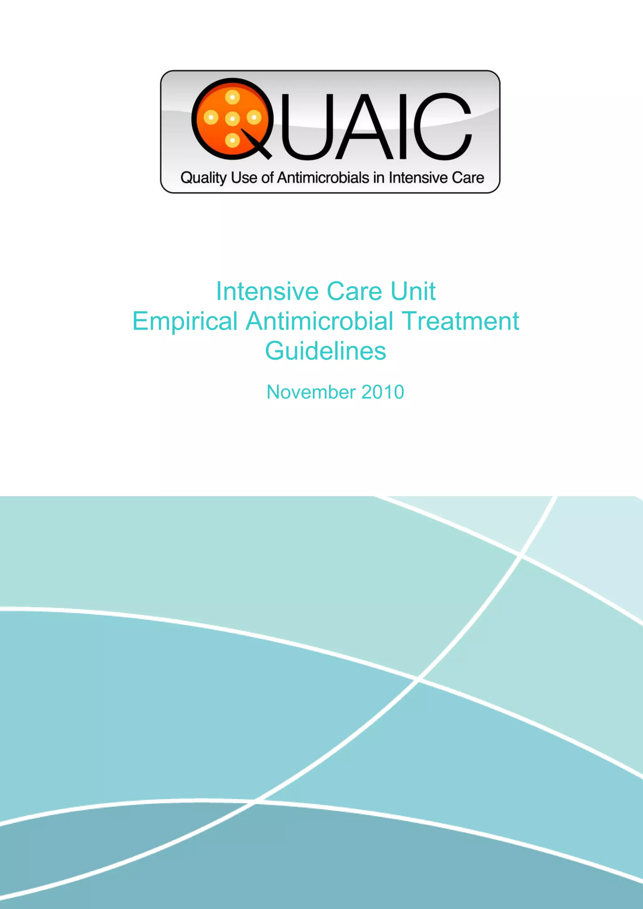 Quaic intensive-care-unit-empirical-anti-treatment-guidelines | PDF
