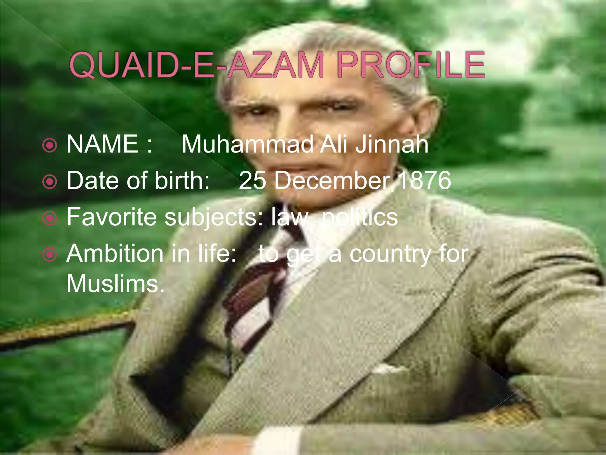 Quaid e-azam | PPTX