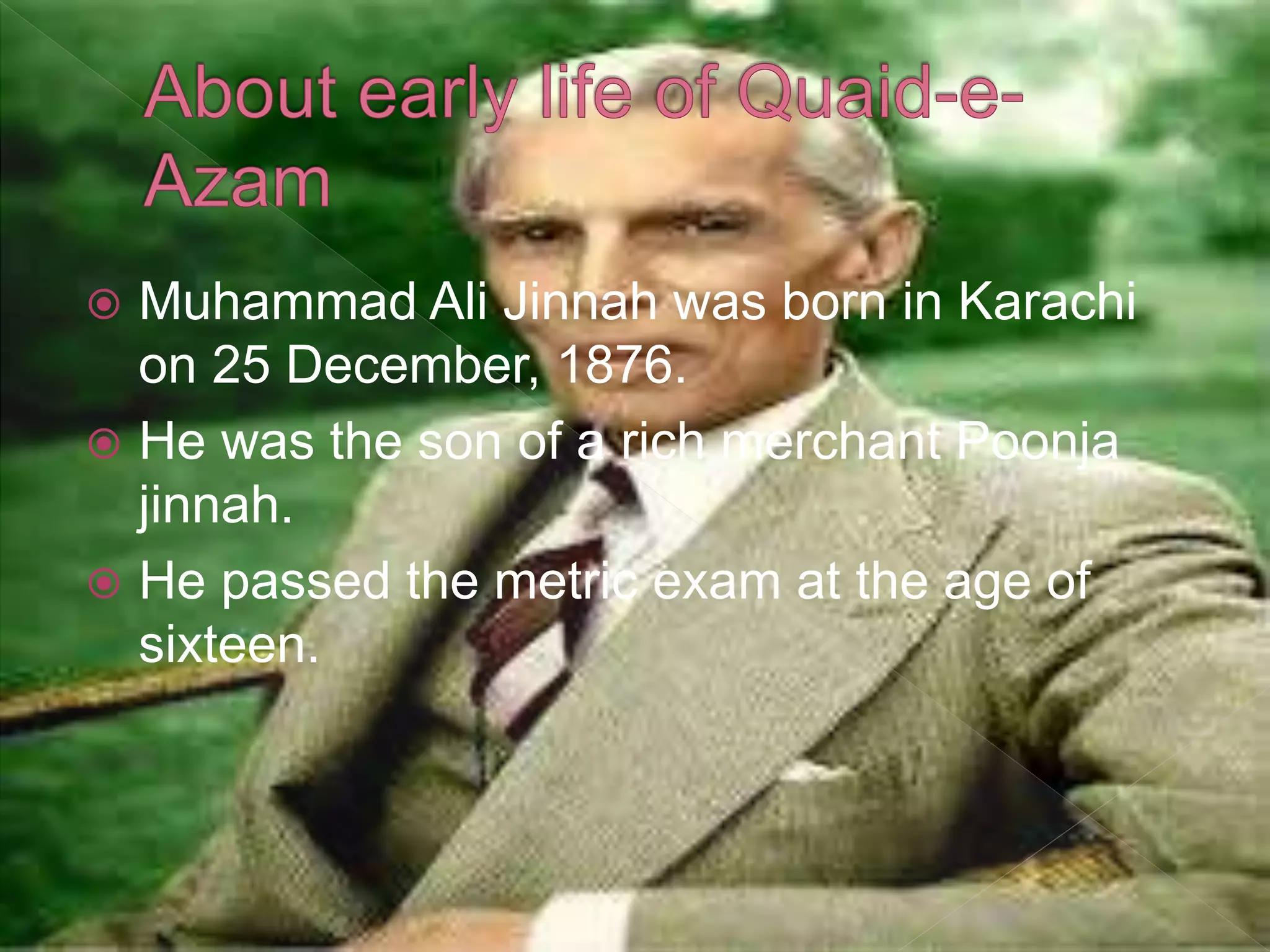 Quaid e-azam | PPTX