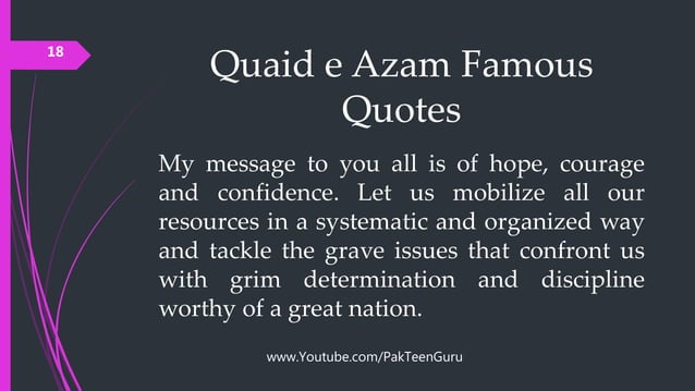 Quaid e Azam Famous Quotes | PPT