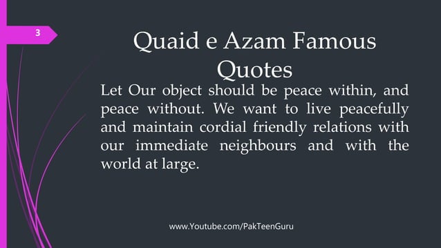 Quaid e Azam Famous Quotes | PPT