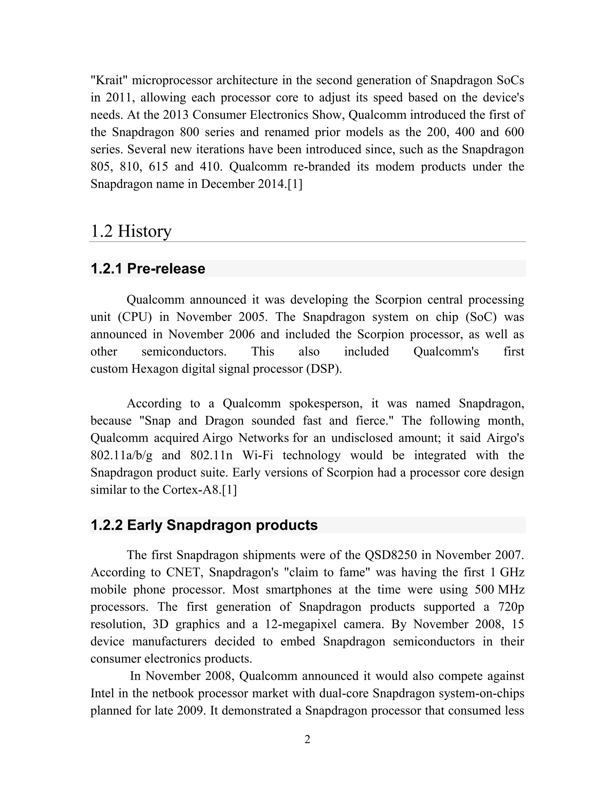 Qualcomm Snapdragon Processor | PDF