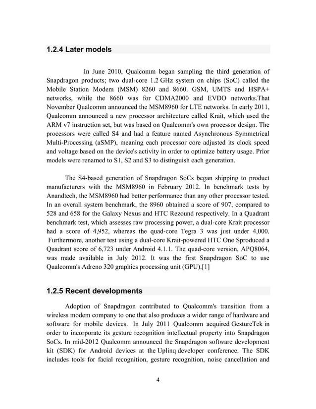 Qualcomm Snapdragon Processor | PDF