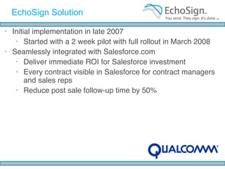 Qualcomm on EchoSign and Electronic Signatures | PPT | Business ...
