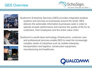 Qualcomm on EchoSign E-Signature | PPT