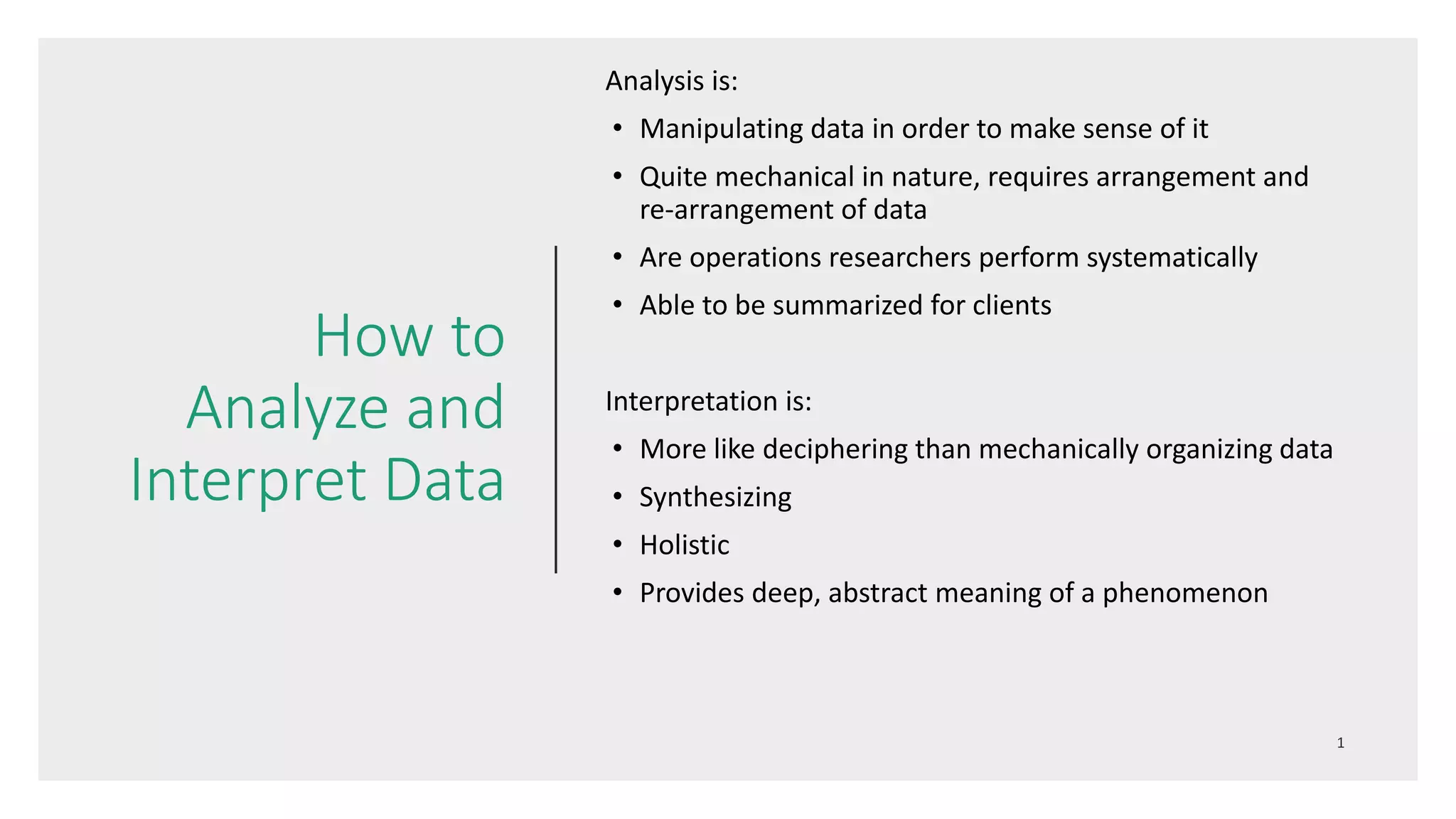 Qual data analysis and interpretation | PPTX