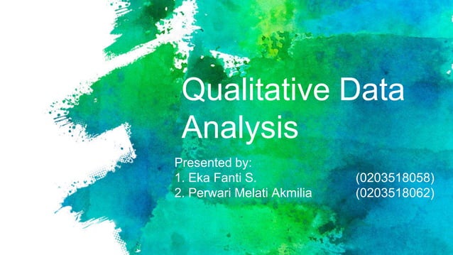 Qualitative Data Analysis | PPTX