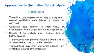 Qualitative Data Analysis | PPTX