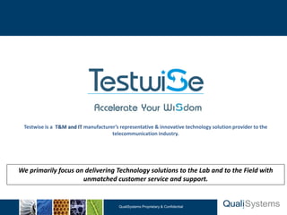Taking Lab Management to the Next Level - QualiSystems & Testwise in a ...