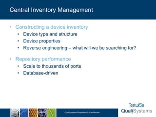 Taking Lab Management to the Next Level - QualiSystems & Testwise in a ...