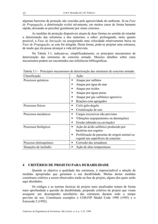 Qualidade e durabilidade das estruturas de concreto armado aspectos ...