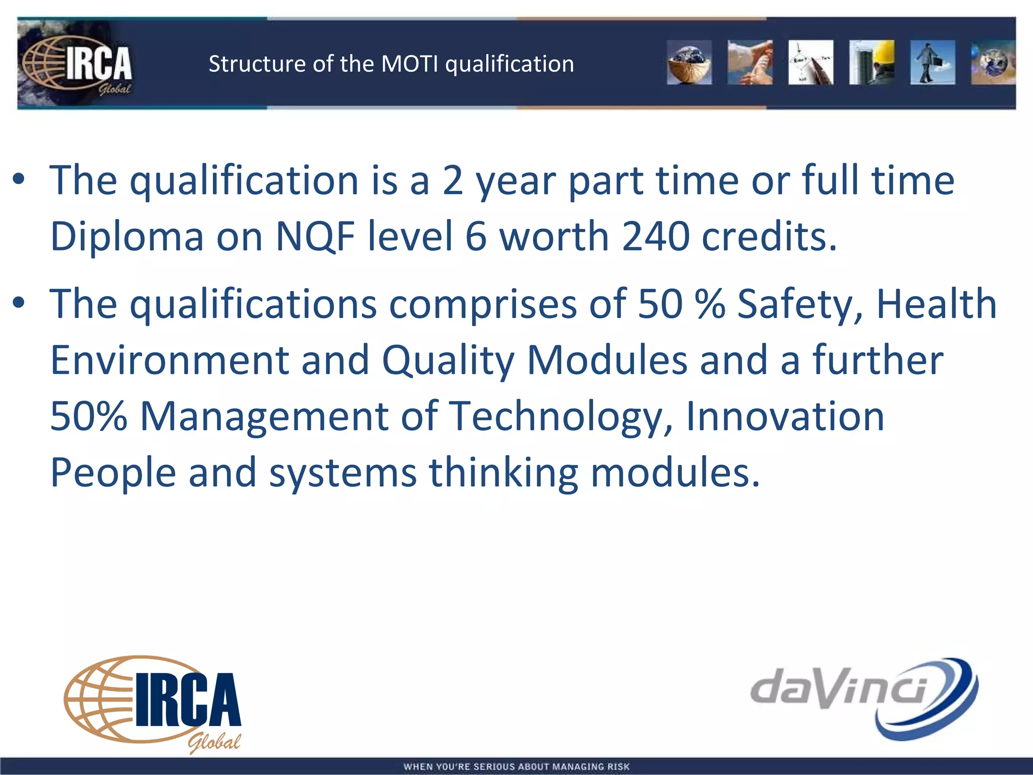 Qualifcations pathway for SHEQ Professionals | PPT