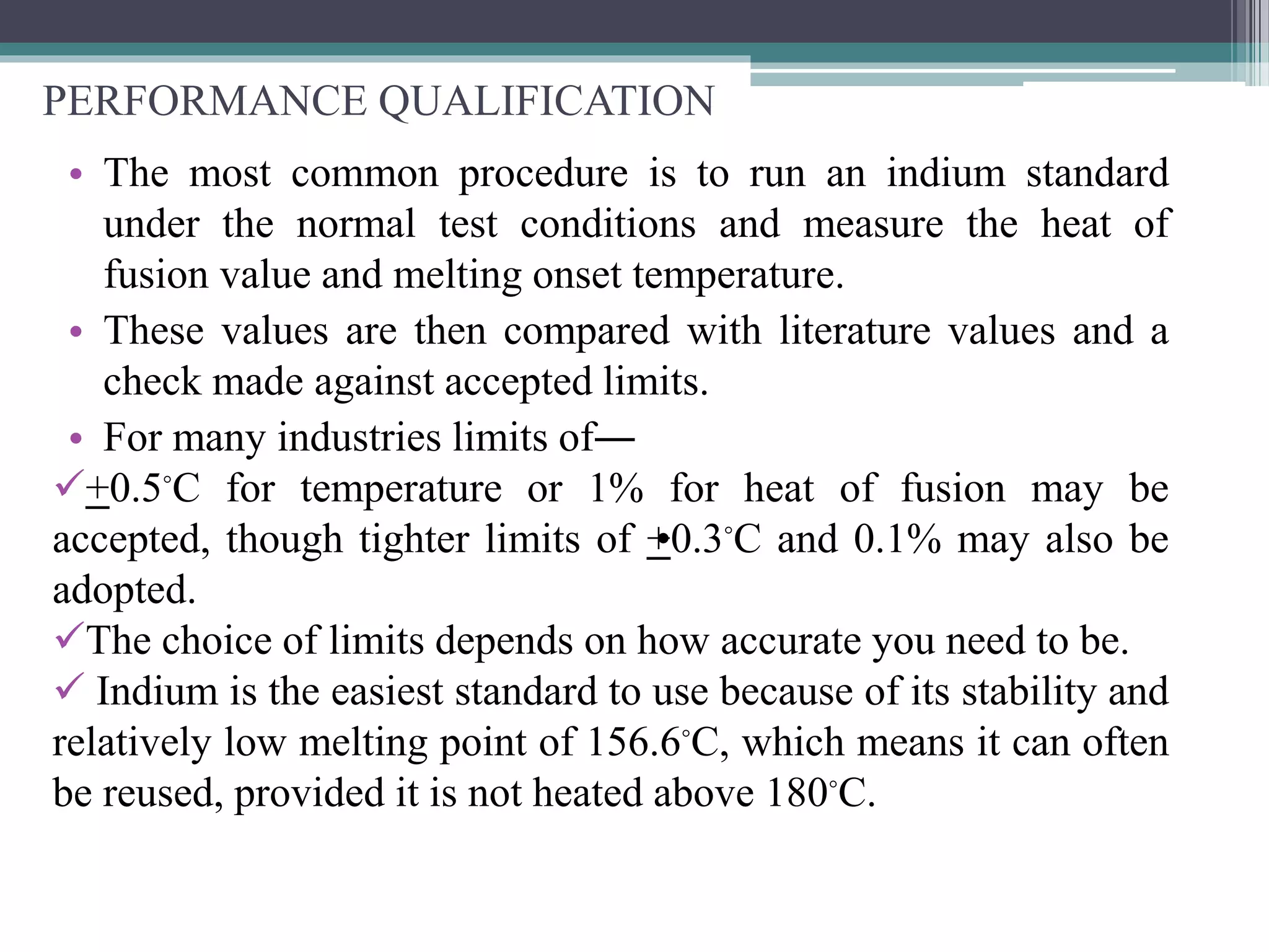 QUALIFICATION OF UV-VISIBLE SPECTROPHOTOMETER, FTIR, DSC, HPLC | PPTX