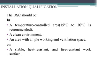 QUALIFICATION OF UV-VISIBLE SPECTROPHOTOMETER, FTIR, DSC, HPLC | PPTX