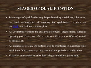 Qualification - Pharmaceutical Quality Assurance | PDF