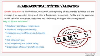Pharmaceutical Validation and Risk Assessment Approach | PPTX