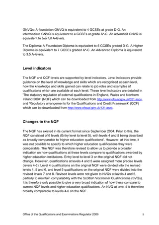 Qualification Equivalence Guide - NVQ, QCF, Apprenticeships | PDF