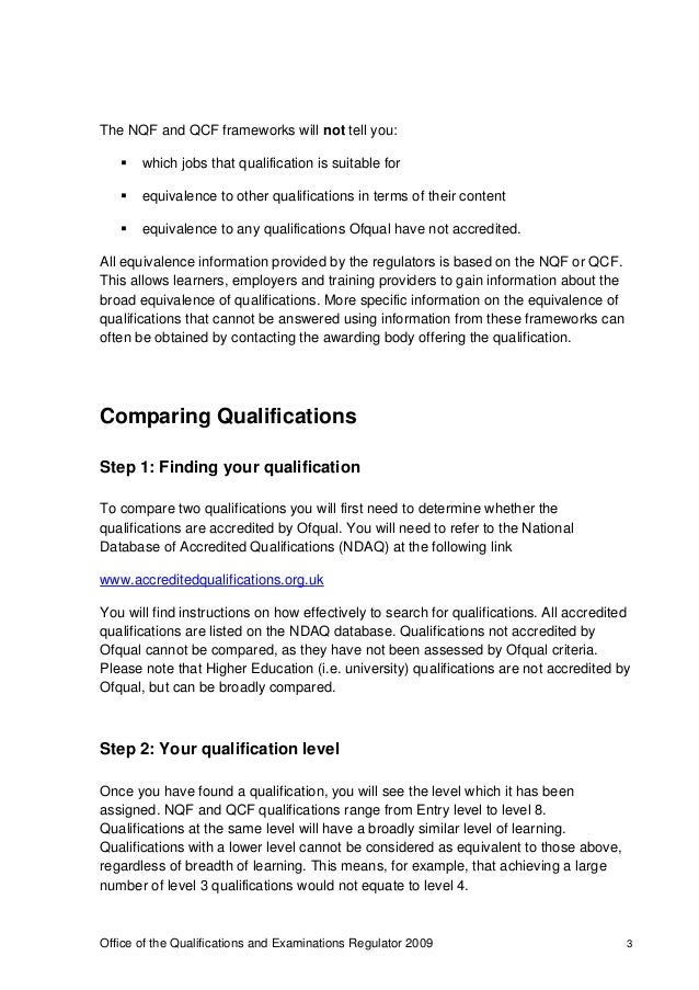 Qualification Equivalence Guide - NVQ, QCF, Apprenticeships