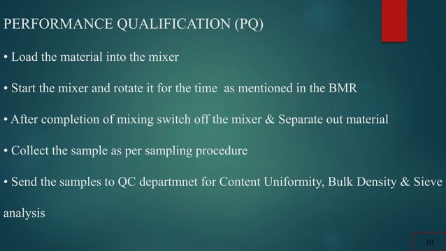 QUALIFICATION OF MANUFACTURING EQUIPMENTS | PPTX