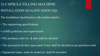 QUALIFICATION OF MANUFACTURING EQUIPMENTS | PPTX