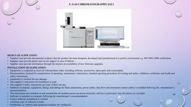 Qualification of analytical instruments | PPTX | Chemistry | Science