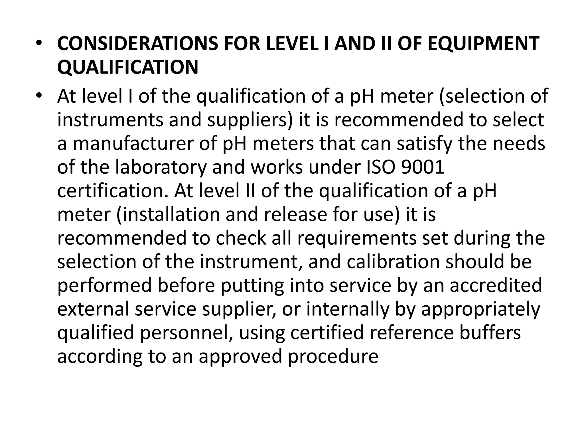 Qualification of analytical instruments | PPTX