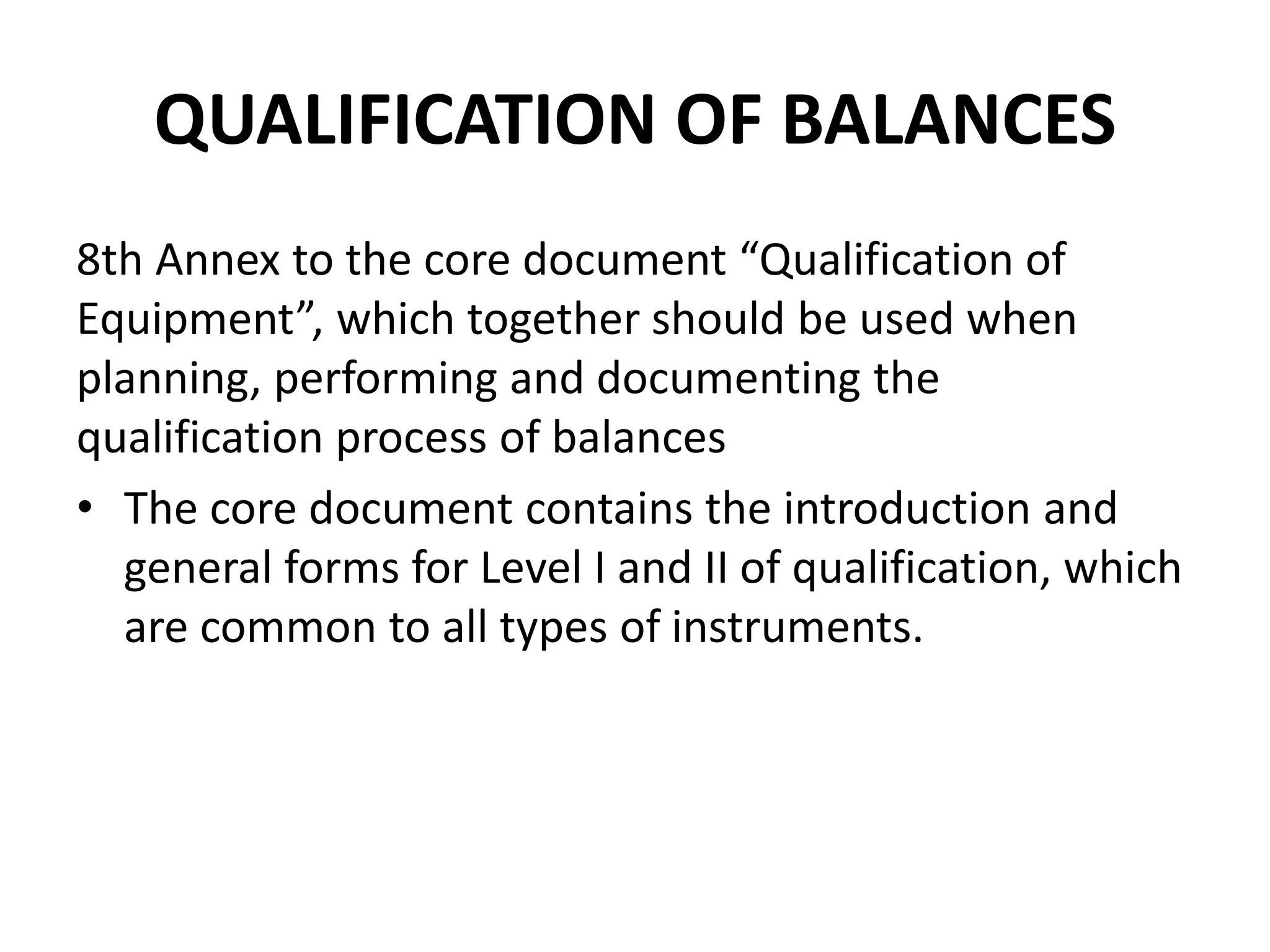 Qualification of analytical instruments | PPTX