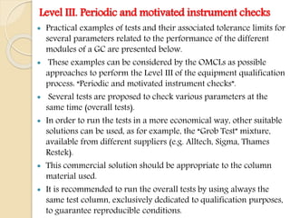 Qualification of gc equipment by manoj kumar | PPTX