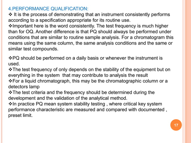 Qualification of high performance liquid chromatography | PPTX