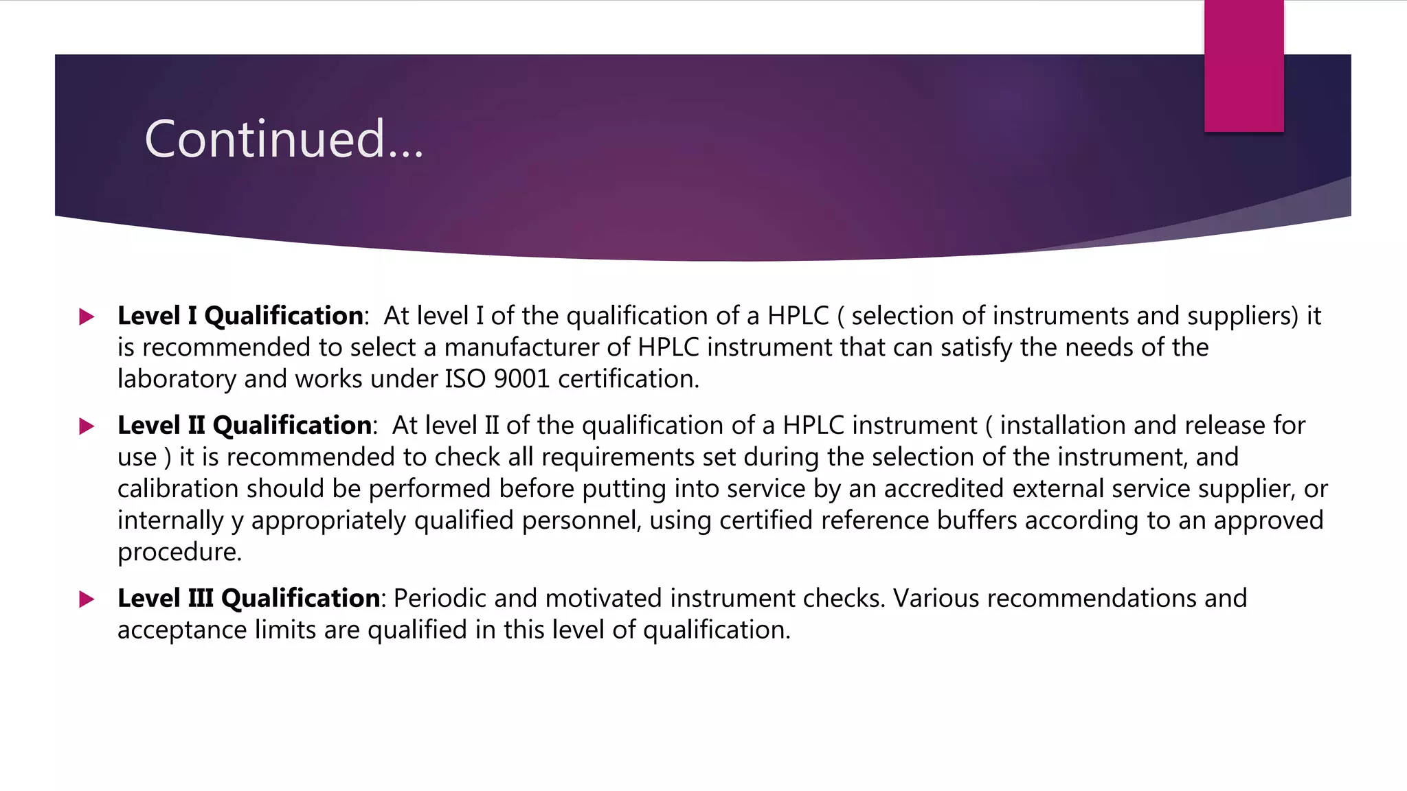 Qualification of HPLC | PPTX