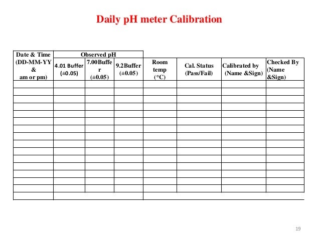 Ph Meter Calibration Record Form Fill Out Sign Online - vrogue.co
