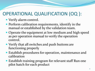 Qualification of tablet compression (machine) & Capsule filling machine ...