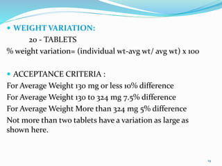 Qualification of tablet compression (machine) & Capsule filling machine ...
