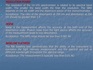 Qualification of UV VISIBLE SPECTROPHOTOMETER | PPSX