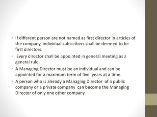 Directors of public limited companies | PPTX
