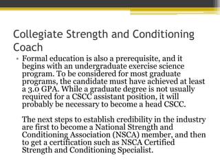 Qualifications for a CSCC | PPT