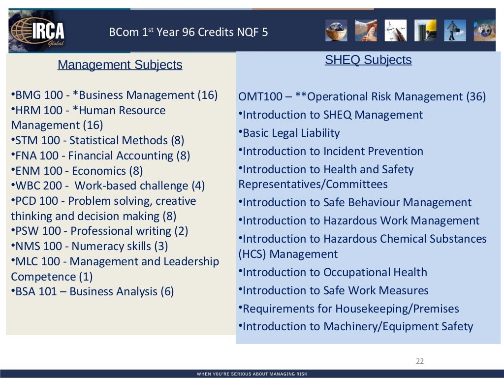 Qualifications for SHEQ professionals