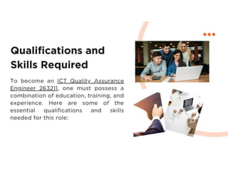 Qualifications Needed for an ICT Quality Assurance Engineer 263211 | PPT