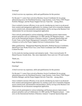 Qualifications statement original | DOCX