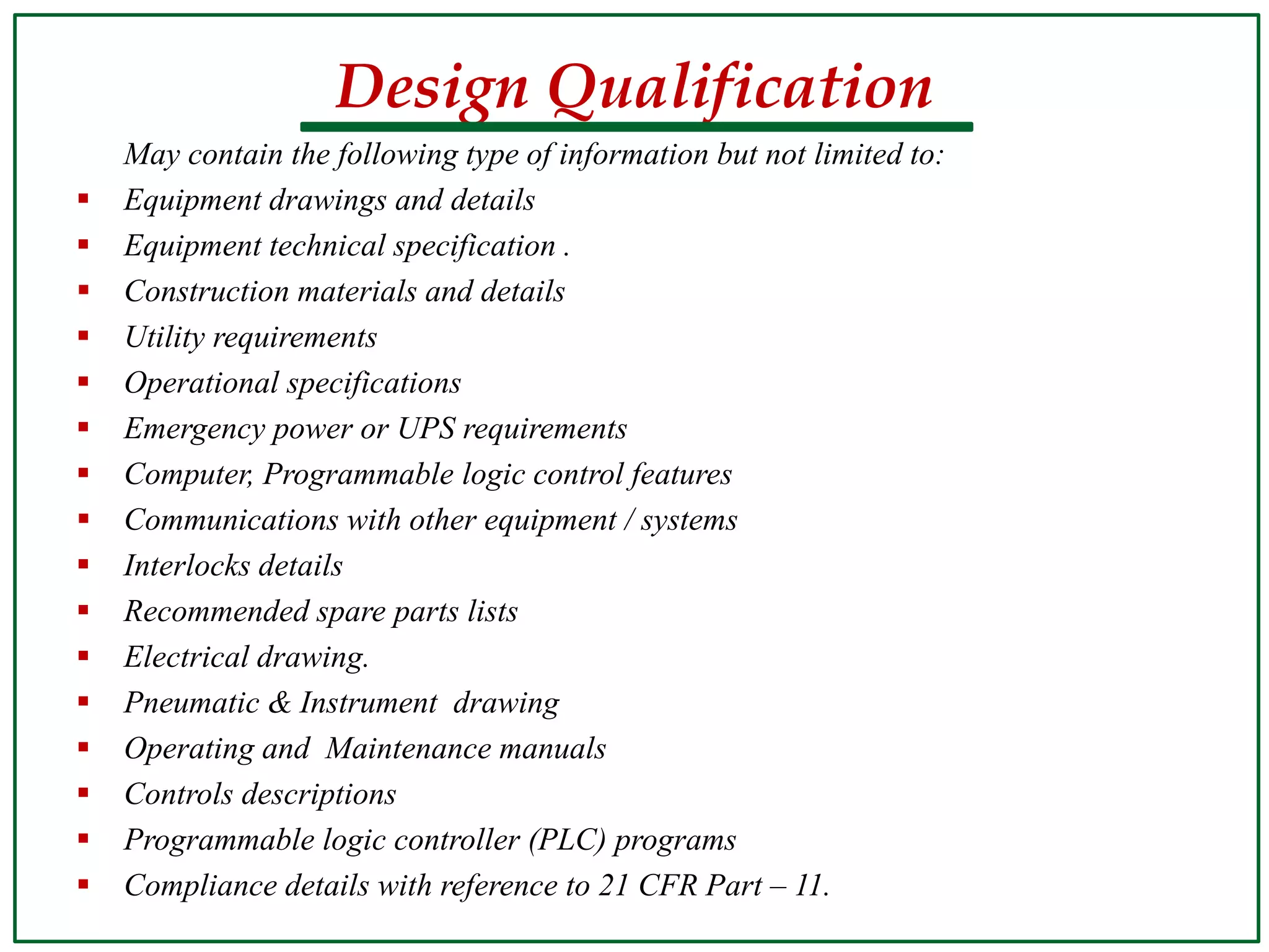 Pharmaceutical Qualification & Validation | PPTX