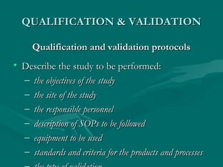 Qualification & Validation | PPT