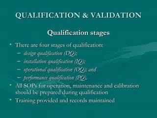Qualification & Validation | PPT